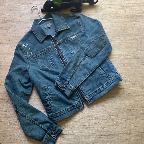 Max Studio | Jackets & Coats | Max Studio Silver Shooting Star Denim ...